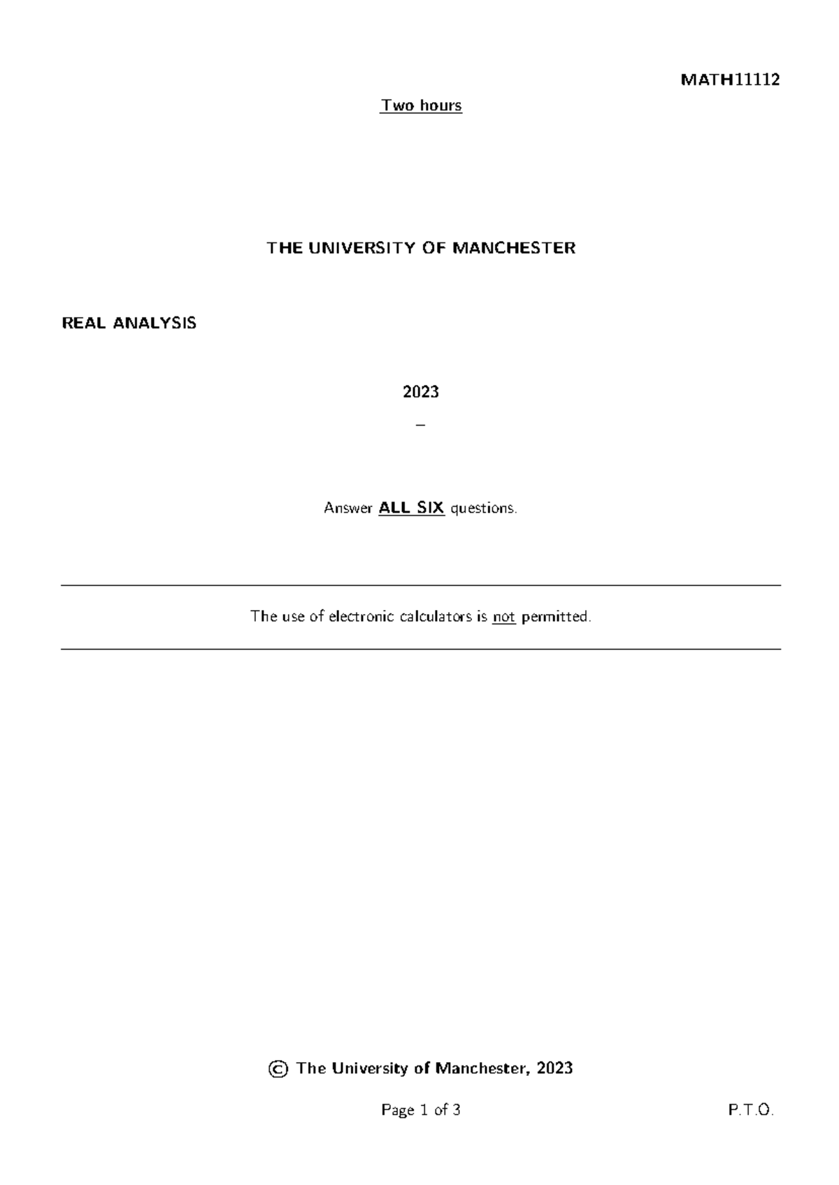 Math11112 exam 2023-v3 - MATH Two hours THE UNIVERSITY OF MANCHESTER ...