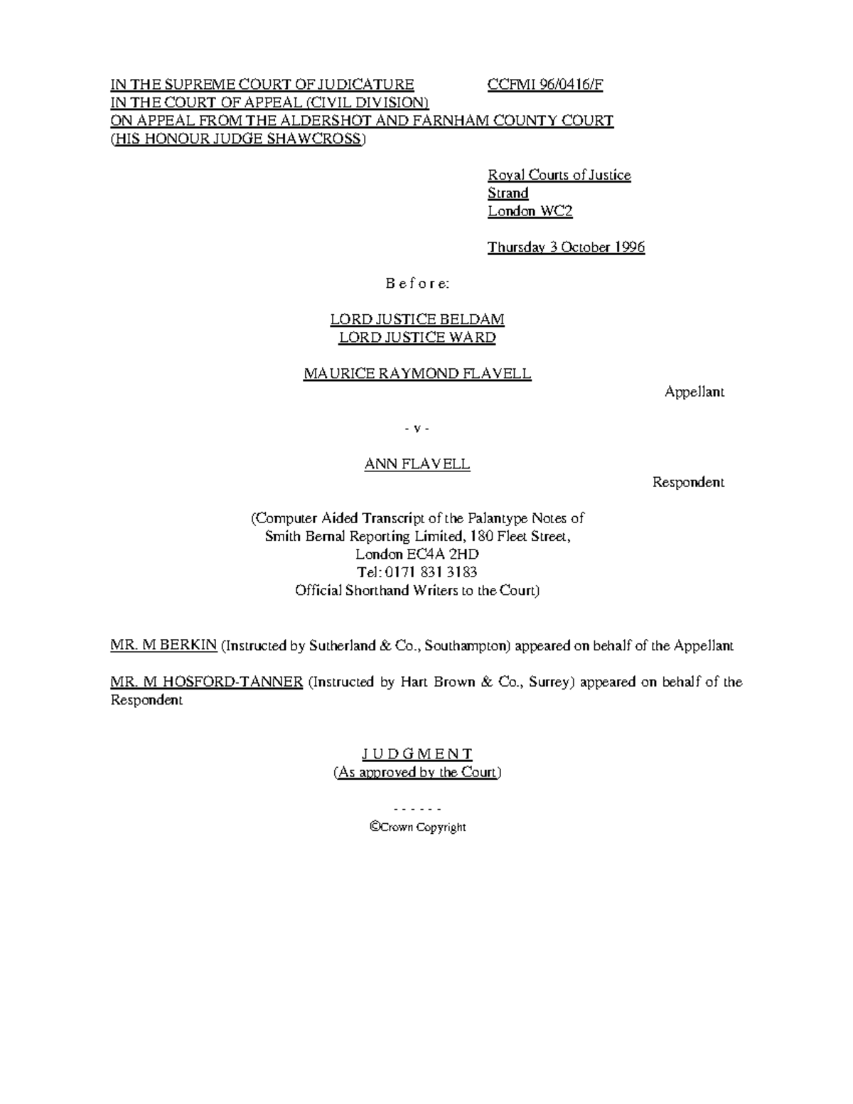 Flavell v flavell flavell v flavell - IN THE SUPREME COURT OF ...