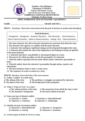 QUIZ-BEE- Reviewer - Summary Bachelor of Secondary Education Major in ...