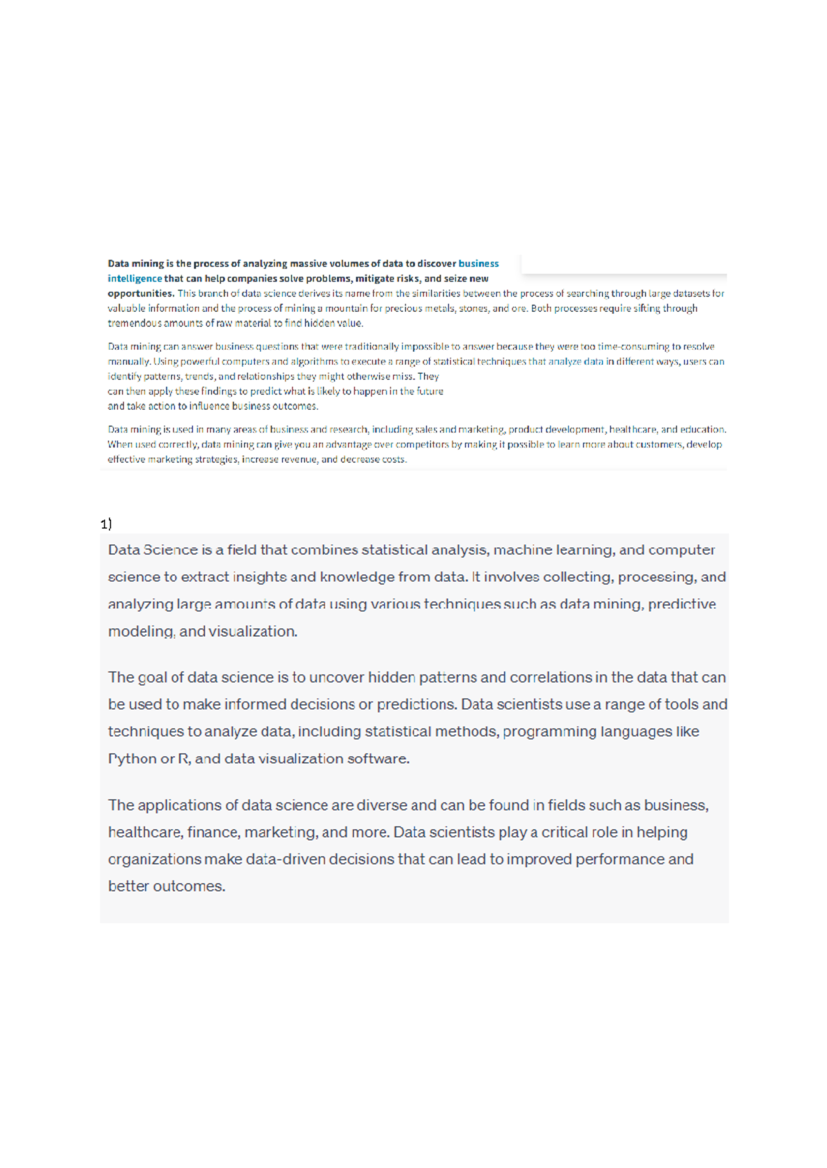 Answers ds - Notes - Data mining is the process of discovering valuable ...