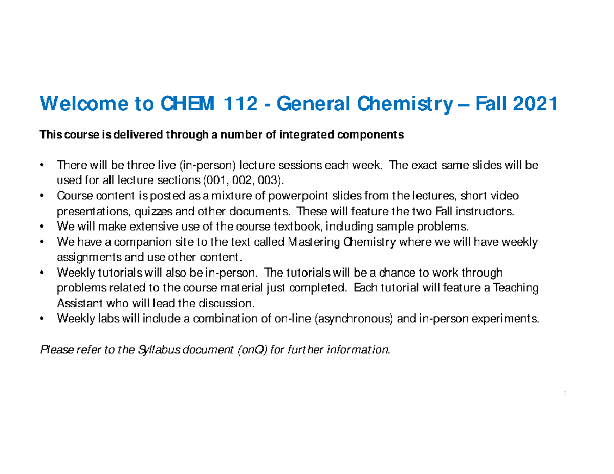 CHEM112-Mod1-L1-General Introduction Presentation Slides with Notes ...