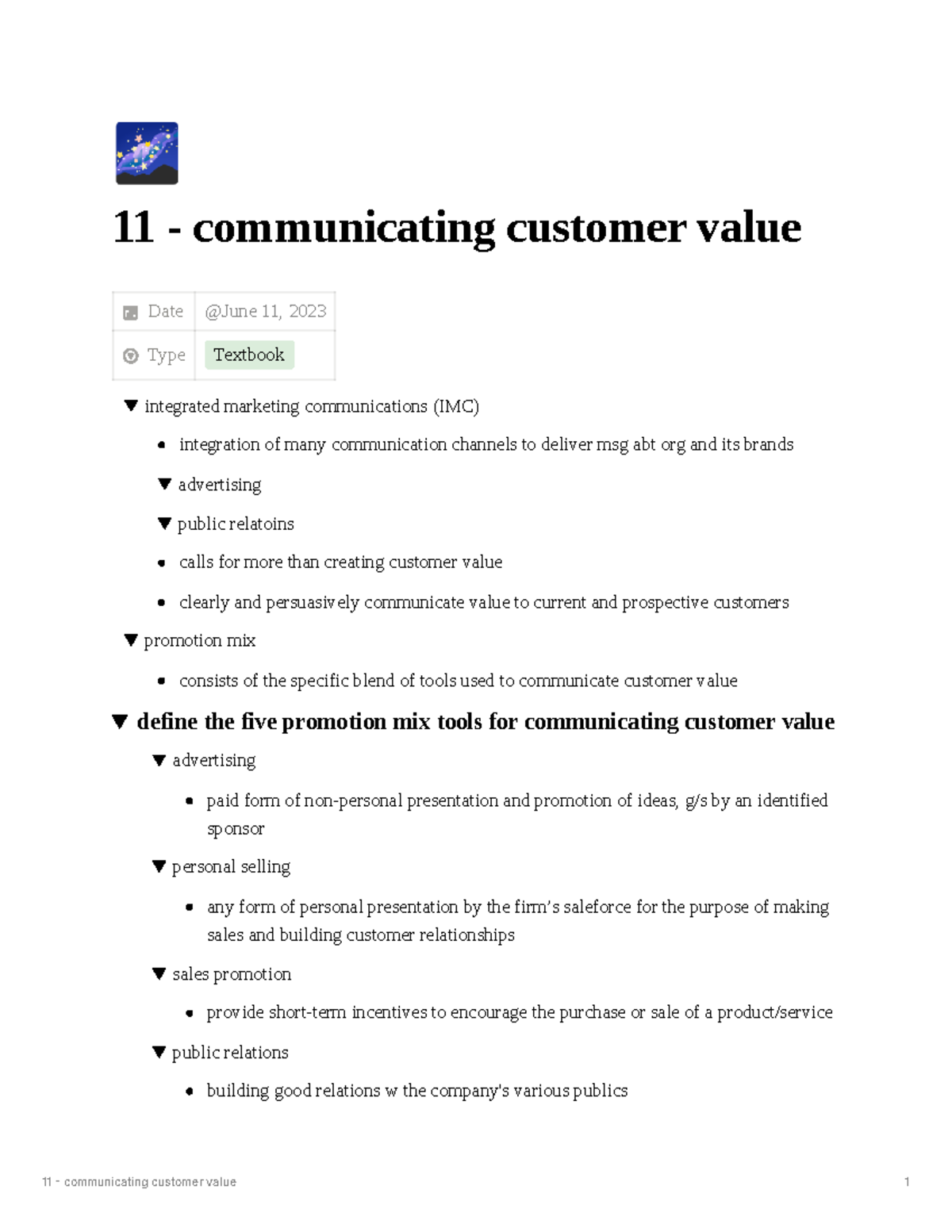 Communicating Customer Value - 🌌 11 - communicating customer value Date ...