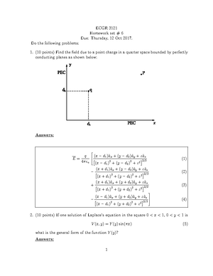 Hw7 answers - Homework solution - ECGR 3121 Homework set # 7 Due: Thursday, 19 Oct 2017. Do the ...
