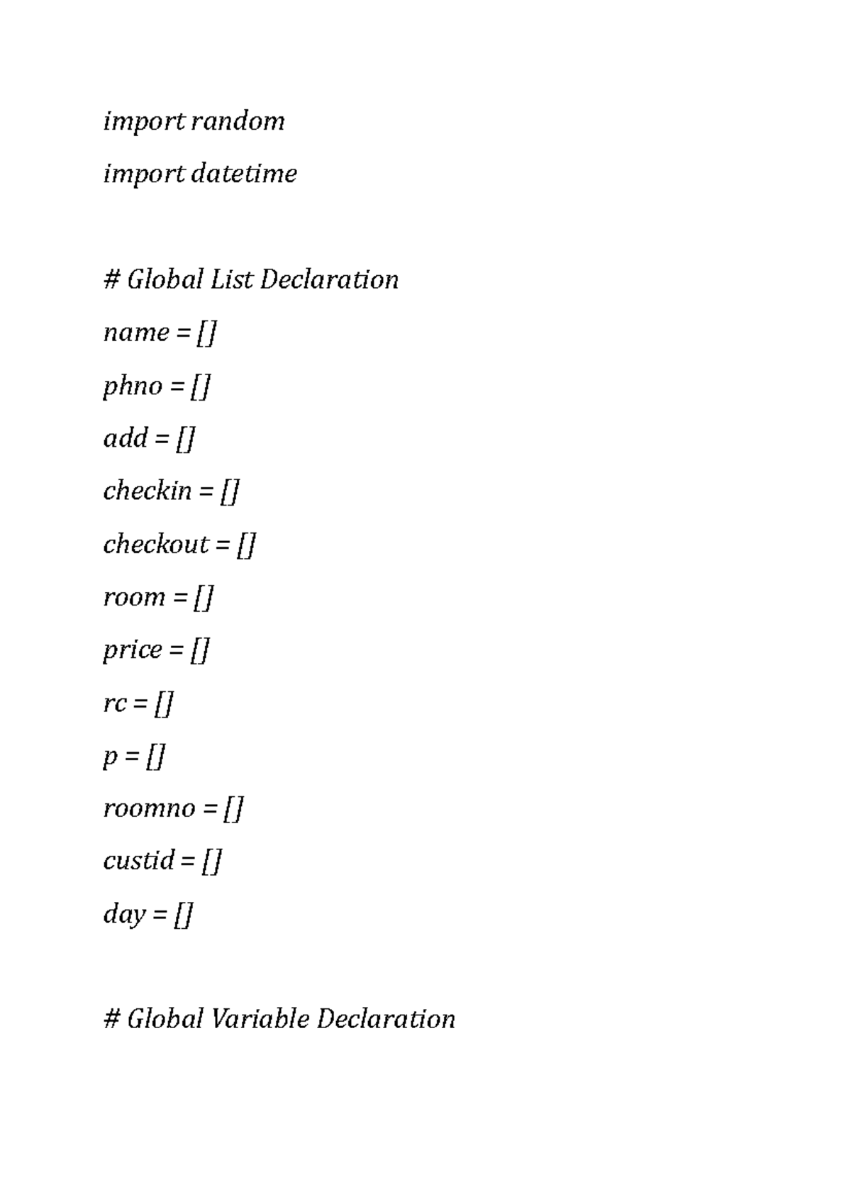 Ip project.docx new - import random import datetime Global List ...