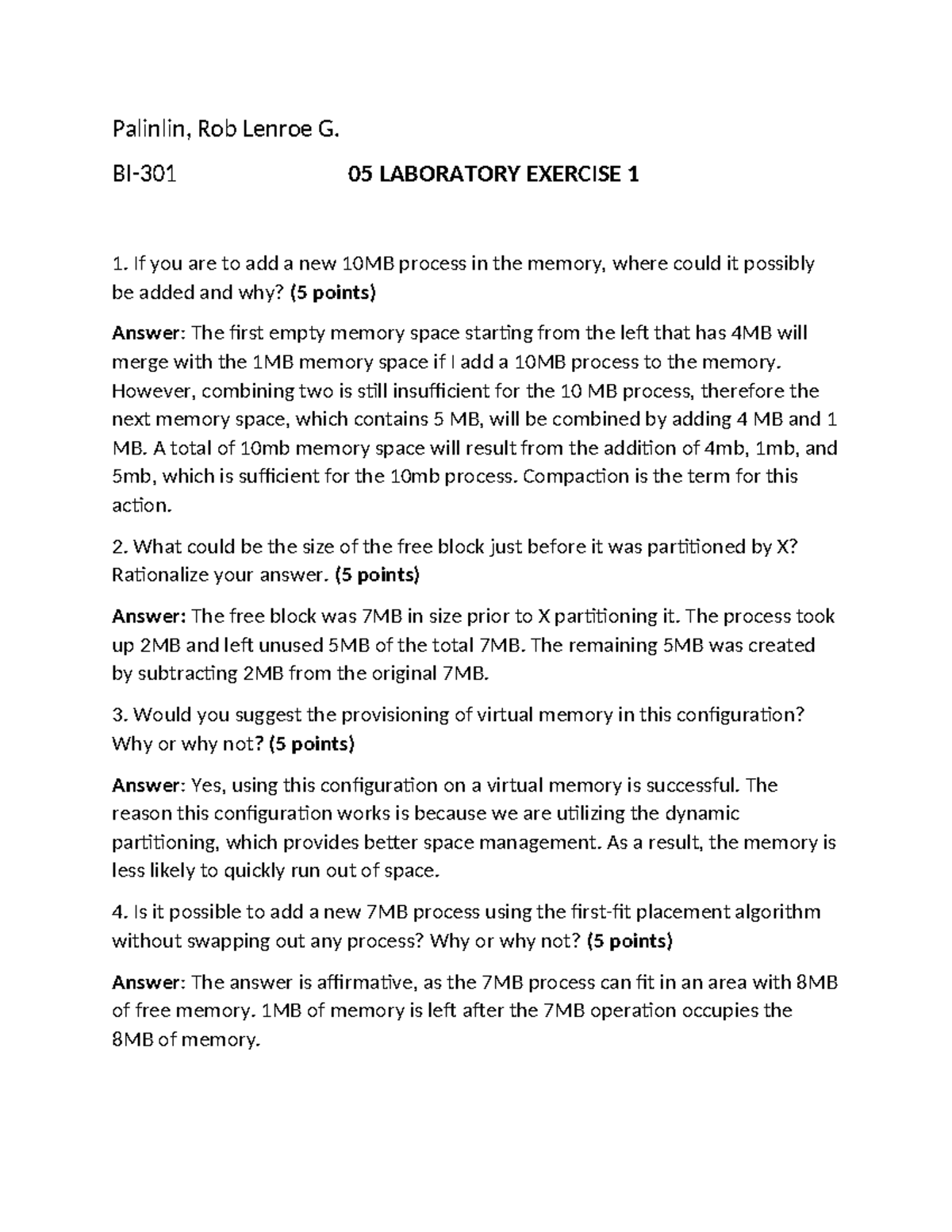 Palinli 71 - Assignment - Palinlin, Rob Lenroe G. BI-301 05 LABORATORY ...