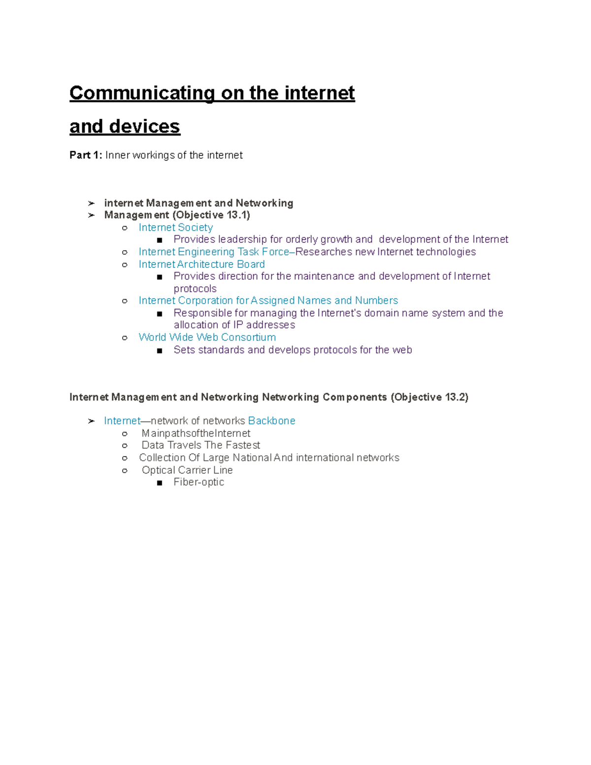 8 Week - N/A - Communicating on the internet and devices Part 1: Inner ...