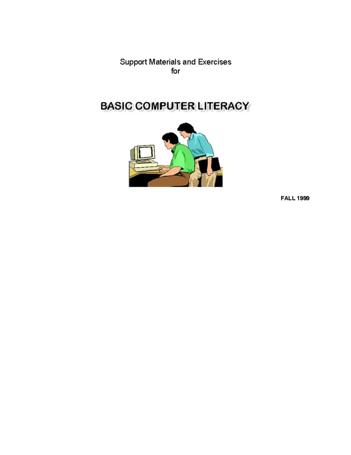 Computer - COM[UTER LITERACY NOTES - Support Materials and Exercises ...