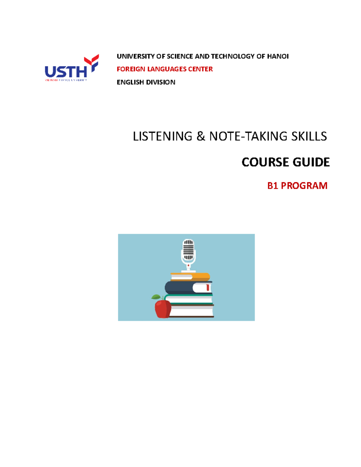 Syllabus - B1 - Listening Note-taking - 34h - 2022-2023 - UNIVERSITY OF ...