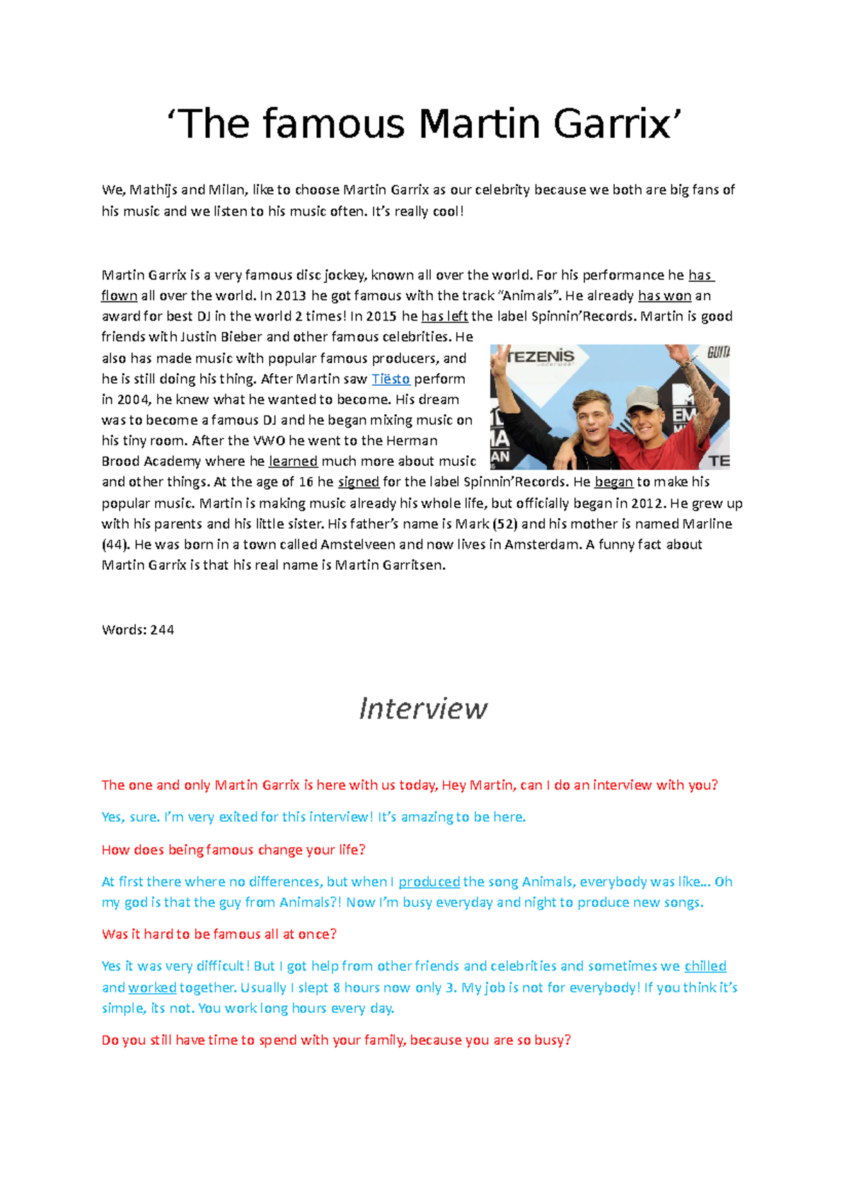 The famous Martin Garrix - ‘The famous Martin Garrix’ We, Mathijs and ...