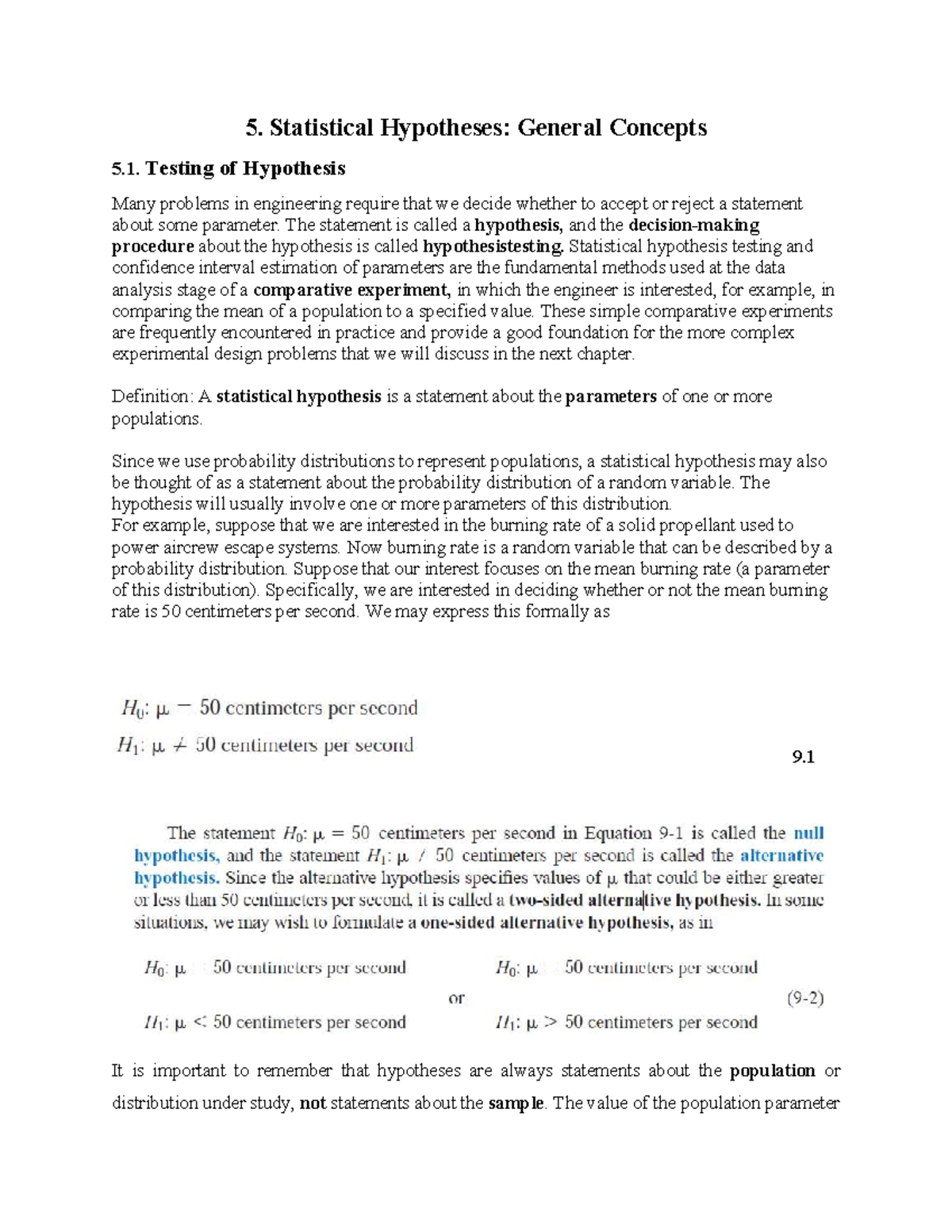 Ch5 - molecular biology - 5. Statistical Hypotheses: General Concepts 5 ...
