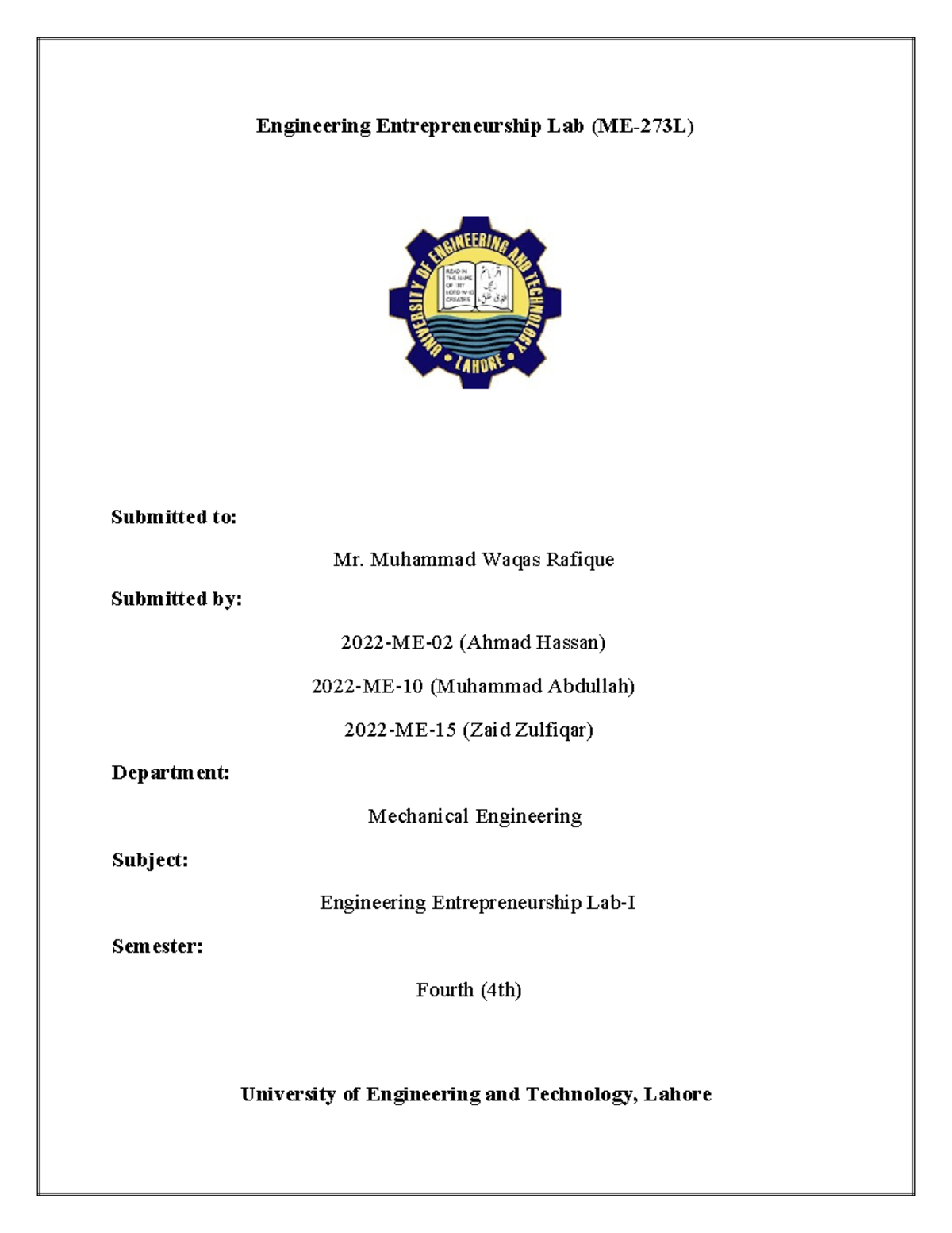 EEP Lab Session 3 - eep - Engineering Entrepreneurship Lab (ME-273L ...