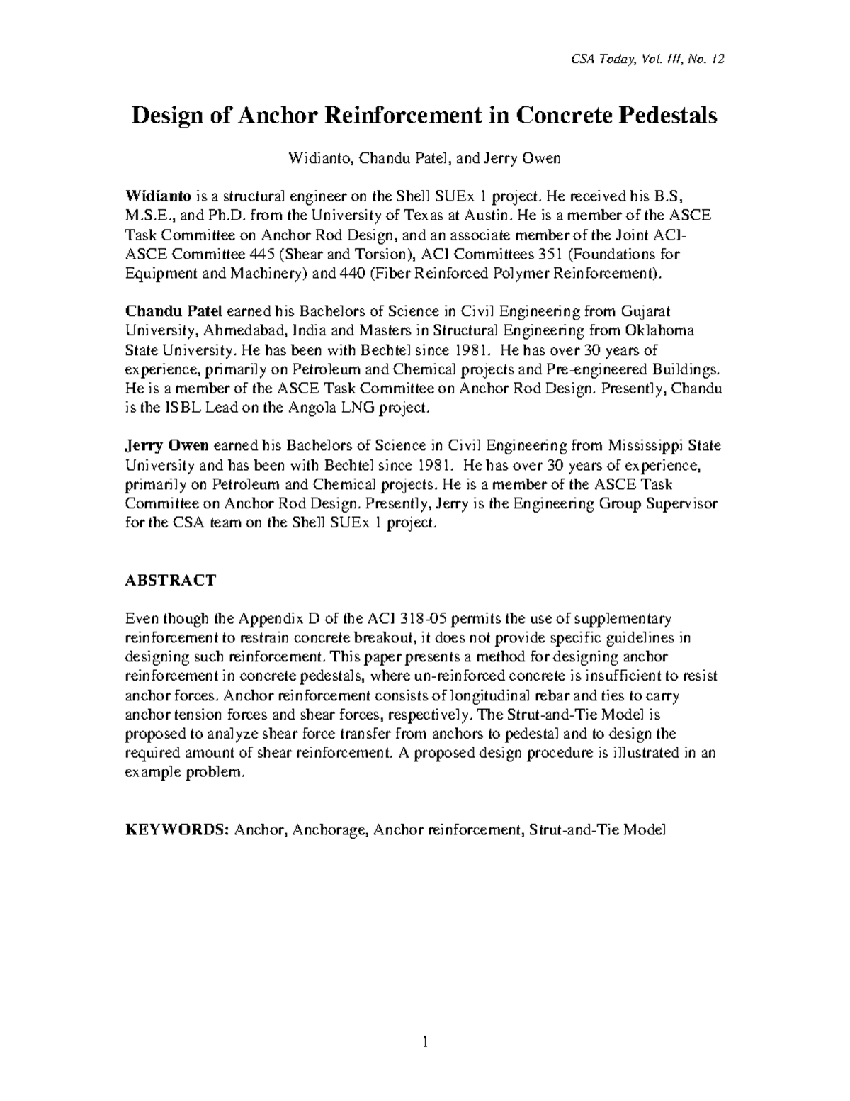 Anchorage reinforcement design - Design of Anchor Reinforcement in ...