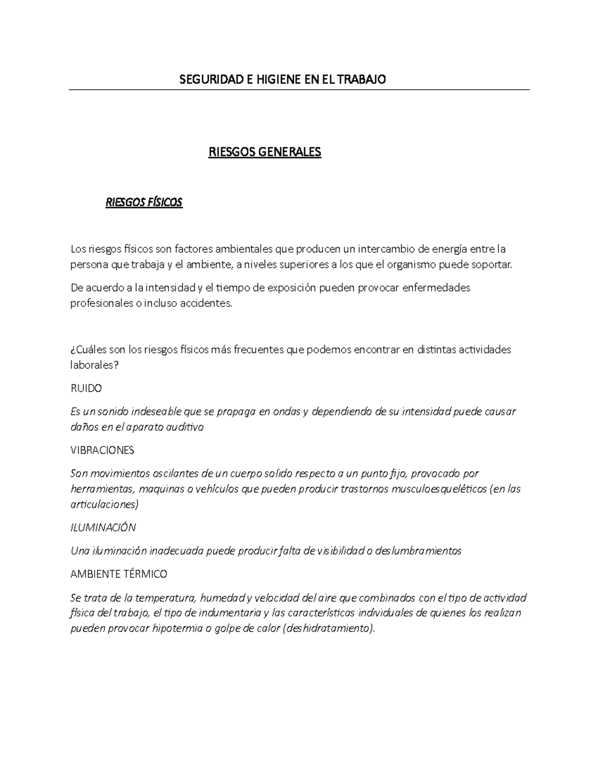Riesgos fisicos y quimicos Gurgui 2024 - SEGURIDAD E HIGIENE EN EL ...