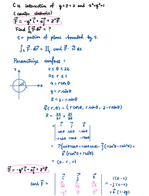 Surface integrals and stoke’s theorem continued, flux - huhne Integrals ...