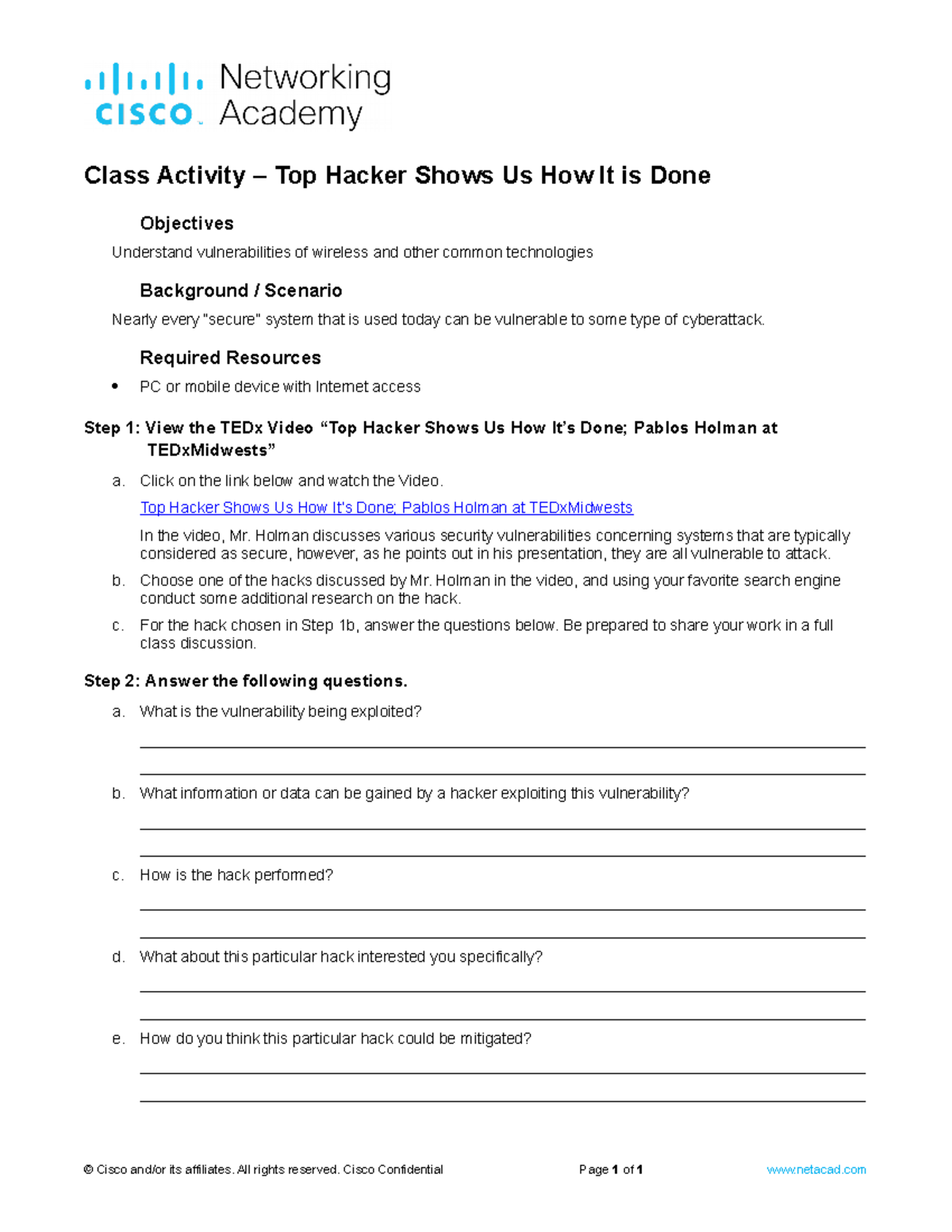 1.0.1.2 Class Activity - Top Hacker Shows Us How It is Done - Class ...
