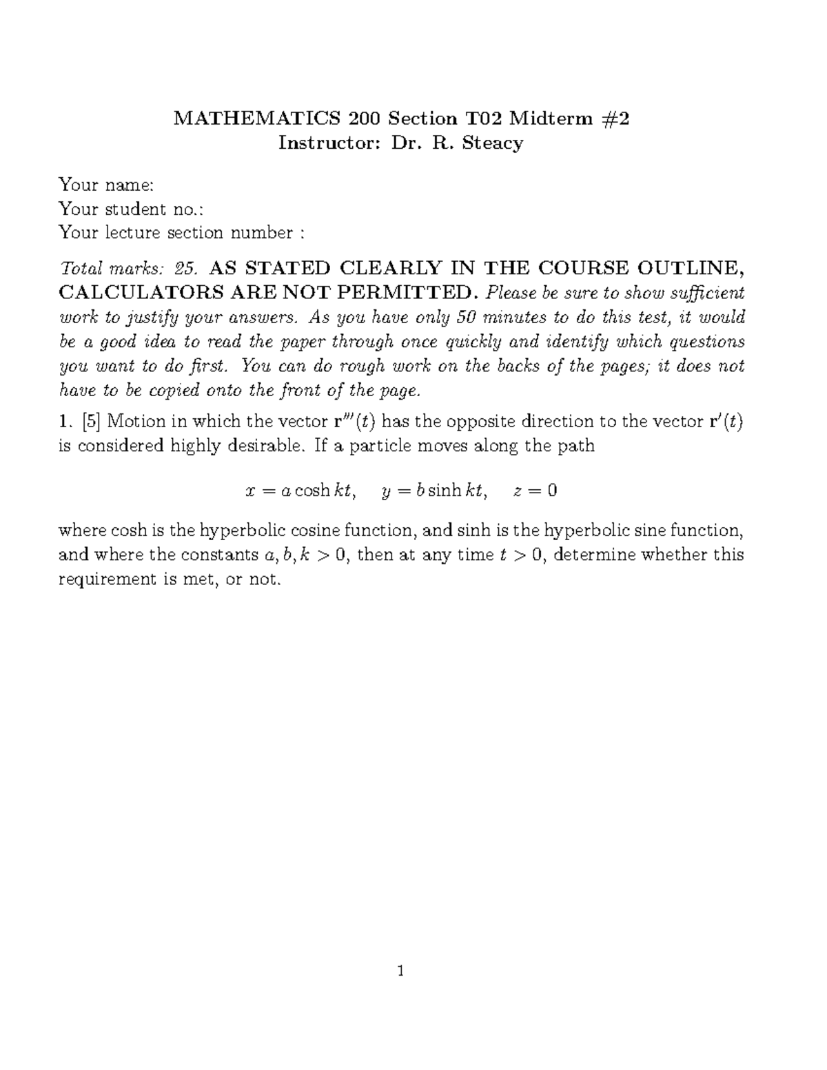 Math200 Term2017 Sep Midterm 2BQuests - MATHEMATICS 200 Section T02 ...