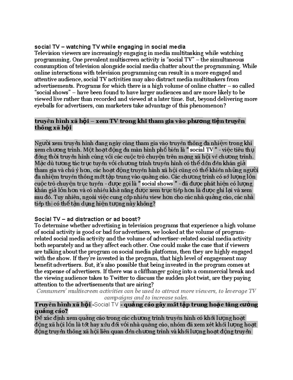 Social-TV - social - social TV – watching TV while engaging in social ...