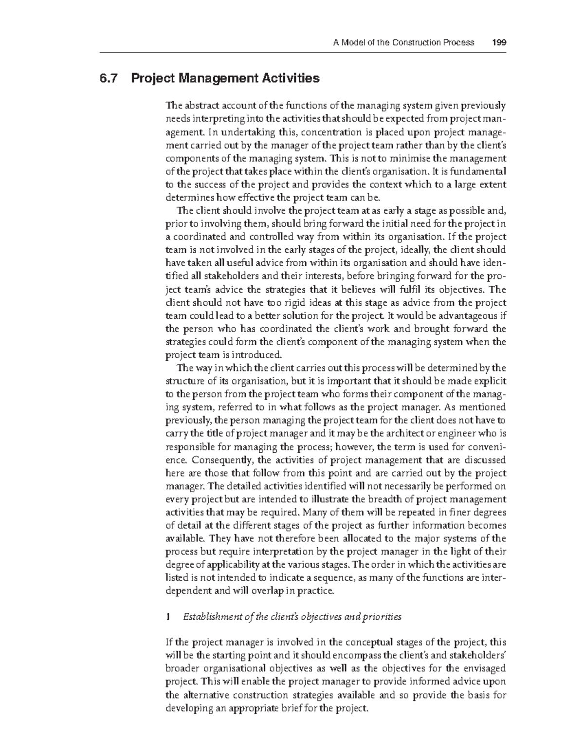 CPM Functions - A Model of the Construction Process 199 6 Project ...