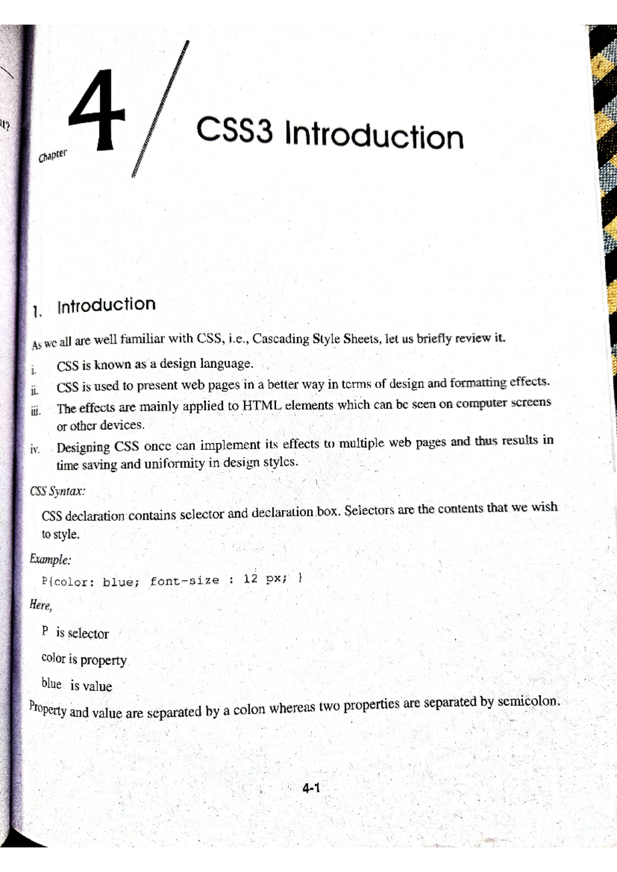 ADWT 4 AND 5 Chapters - good - CSS3 Introduction Chapter 1. Introduction As we all are well ...