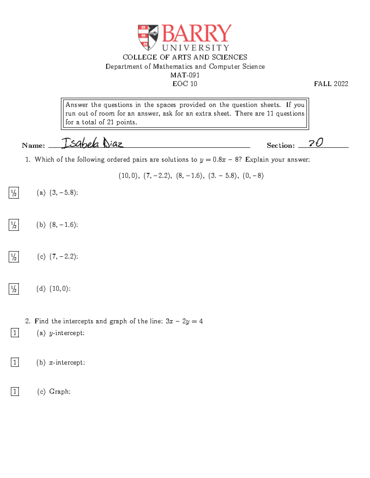 Mat091 - assignment - COLLEGE OF ARTS AND SCIENCES Department of ...