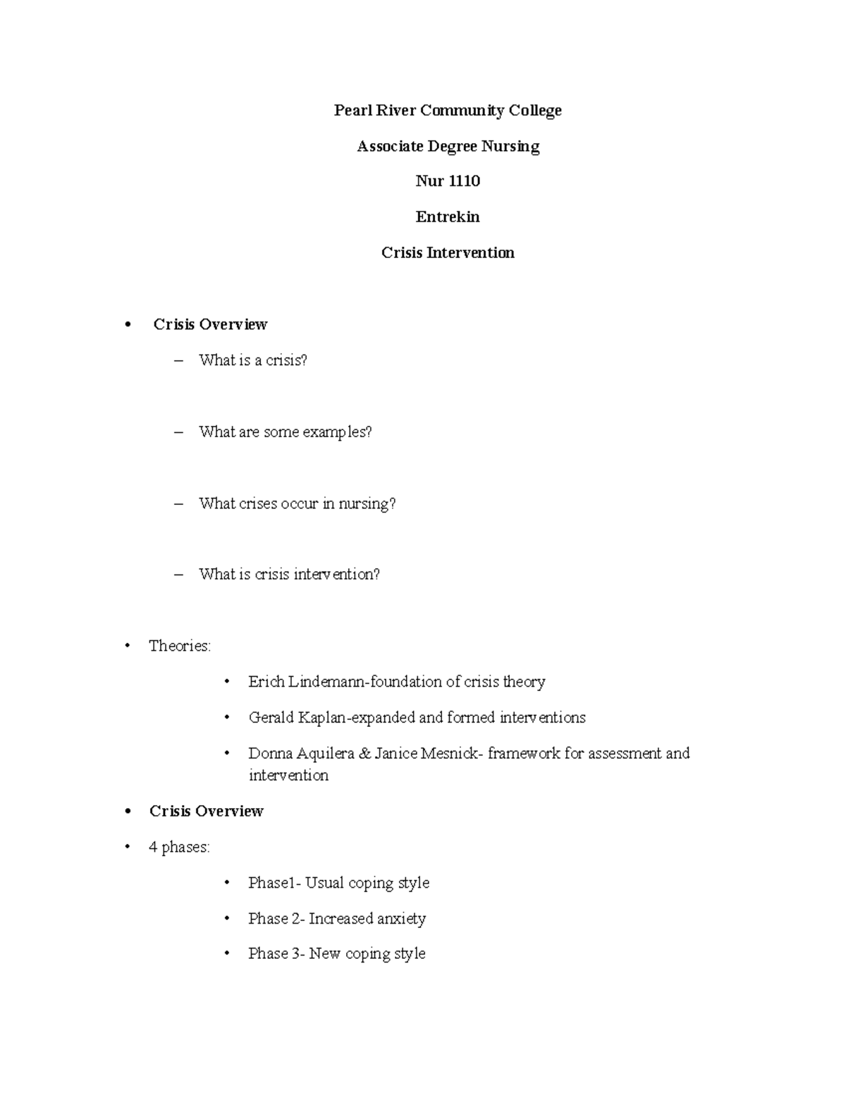 Crisis-Intervention Lecture Notes - Pearl River Community College ...