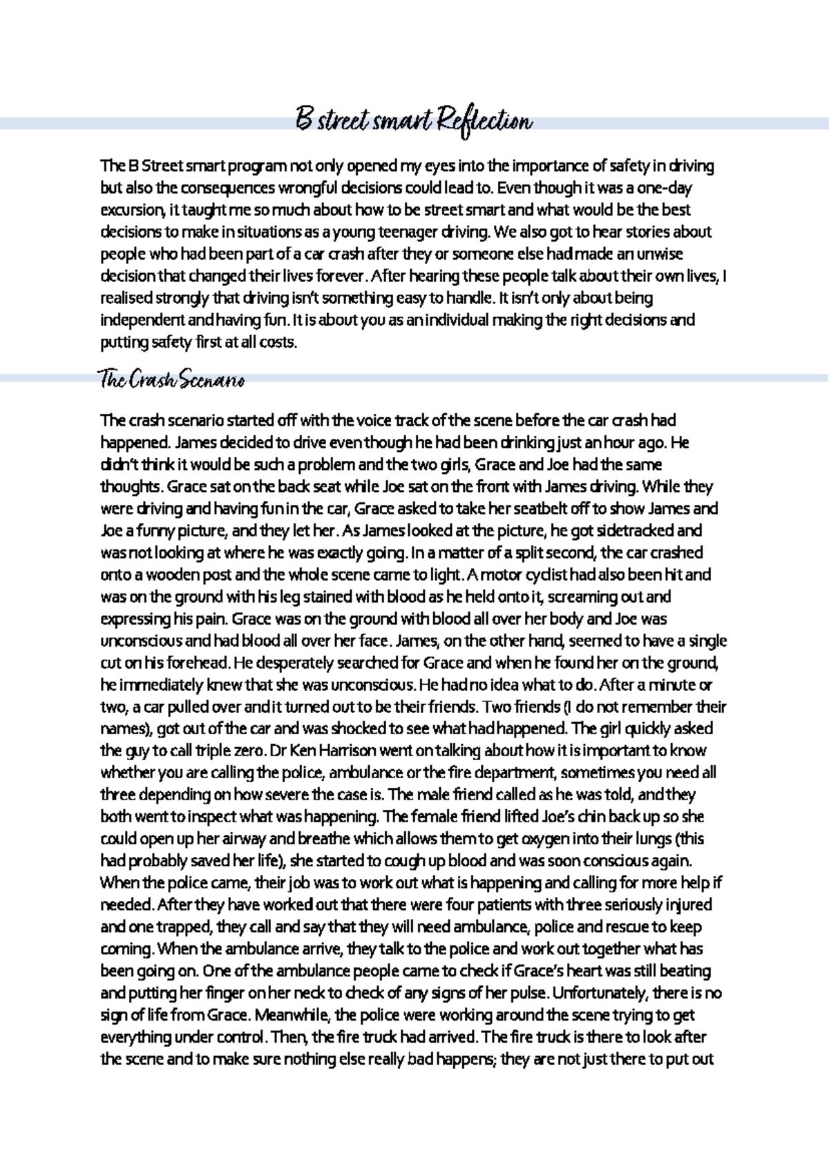 B street smart Reflection - Even though it was a one-day excursion, it ...