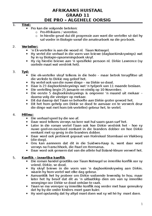 Die Pro - Karakters - notes that fellow eduactor passed on - Die ...