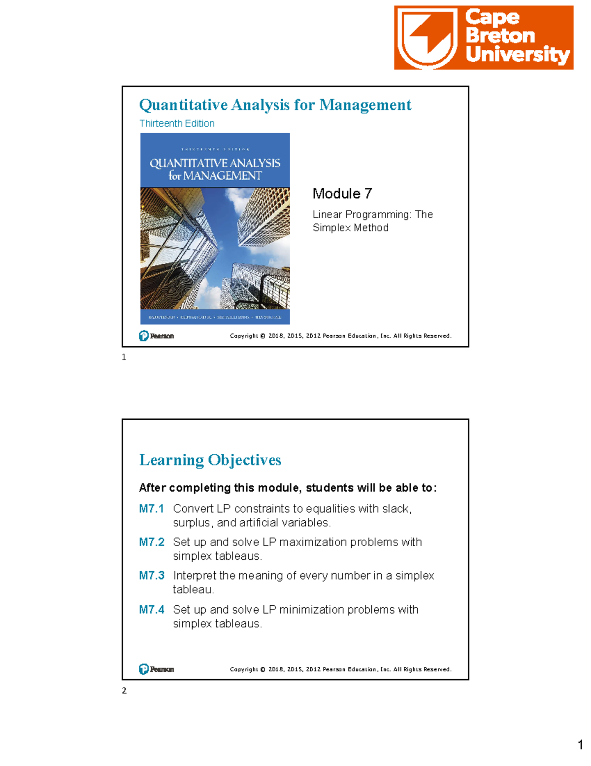 Module 07 - etwr3qewretgrhdtfhjg - Quantitative Analysis for Management ...