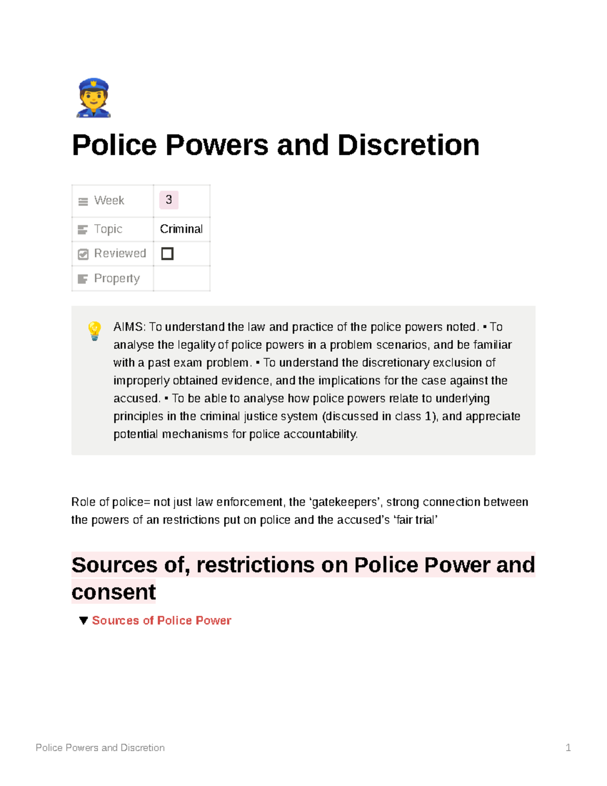 Police Powers and Discretion - \ Police Powers and Discretion Week 3 ...