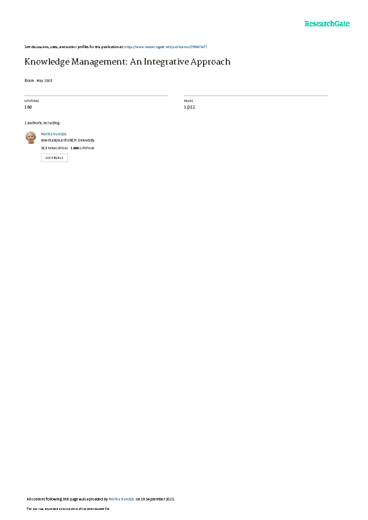 KM Integrated Approach - See discussions, stats, and author profiles ...