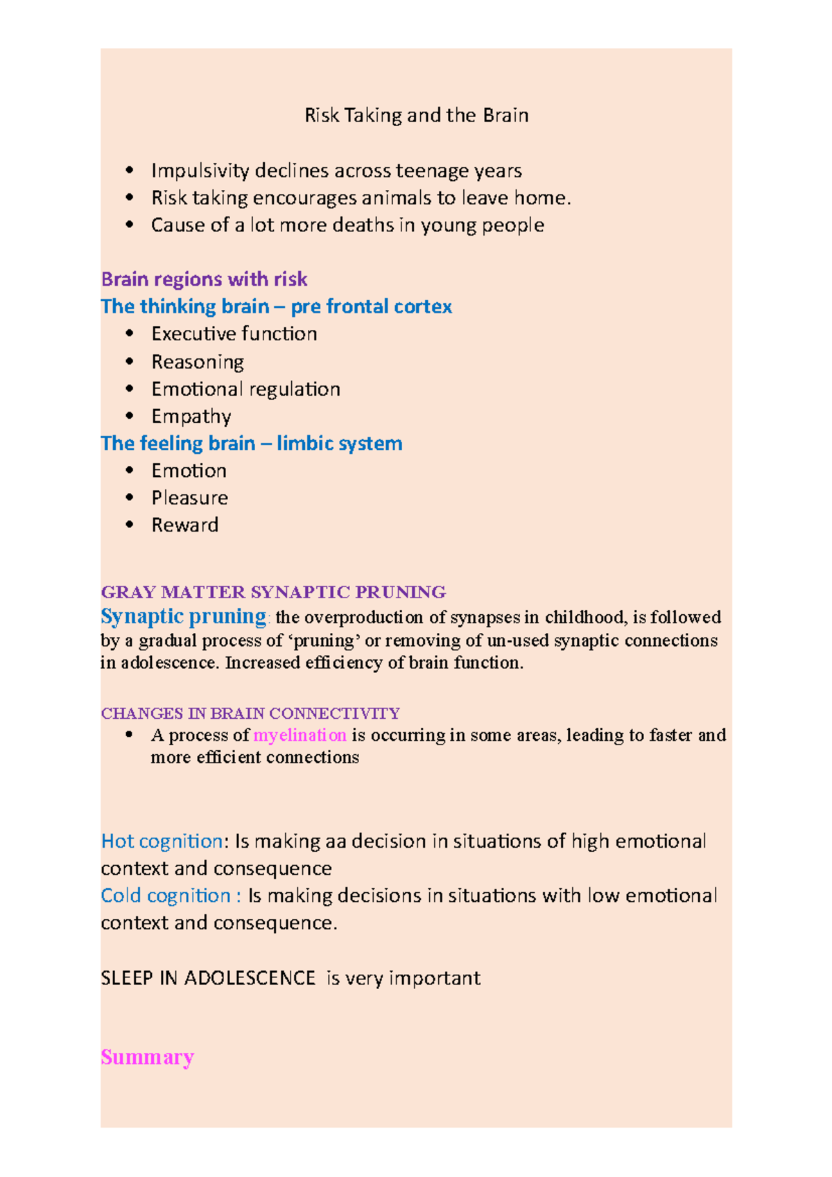 Risk Taking and the Brain - Cause of a lot more deaths in young people ...