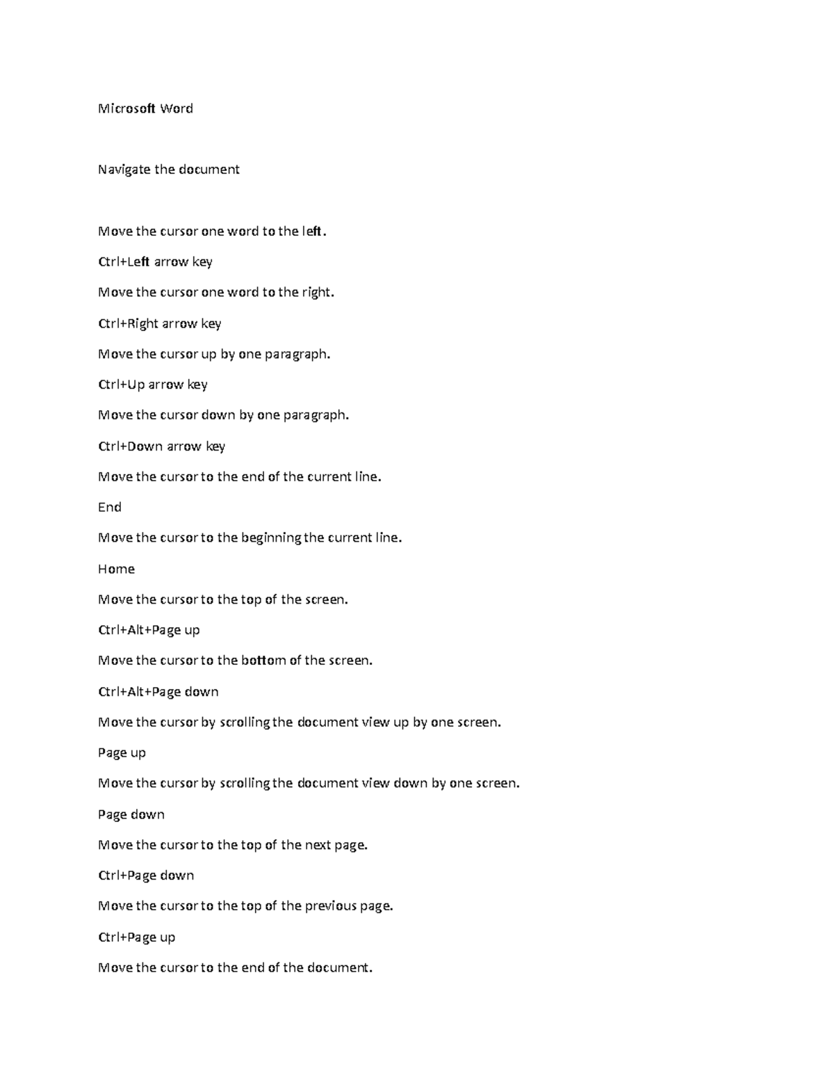 Microsoft Word - Notes for Words 2021 - Microsoft Word Navigate the ...