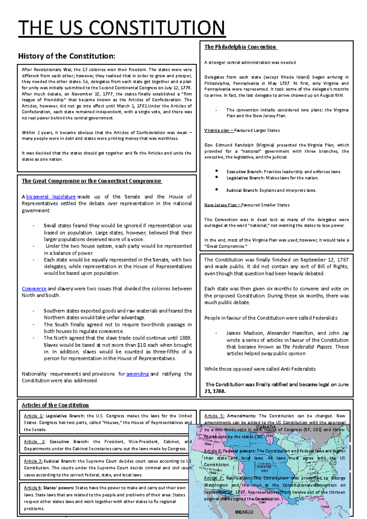 Us constitution - THE US CONSTITUTION History of the Constitution ...
