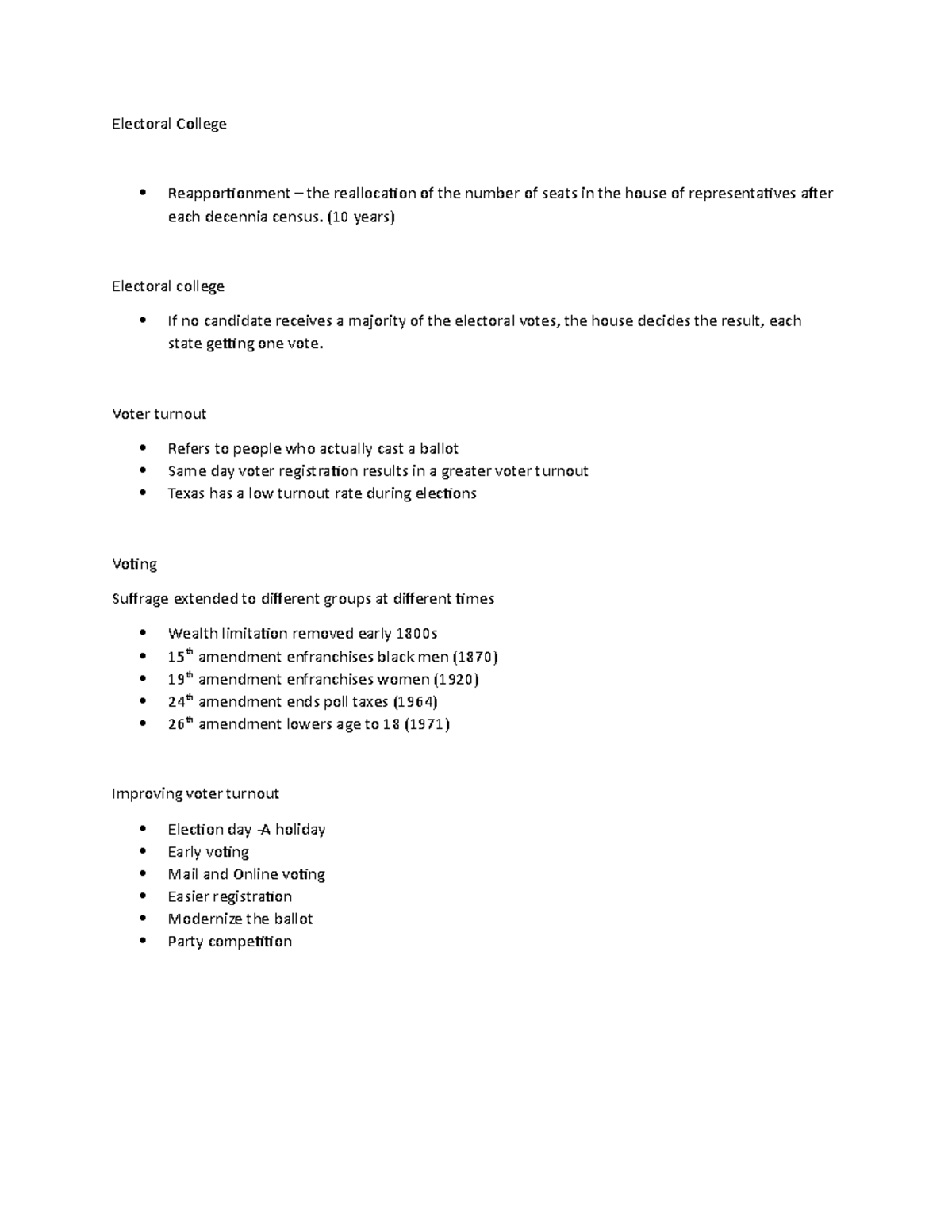 Government notes - Electoral College Reapportionment – the reallocation ...