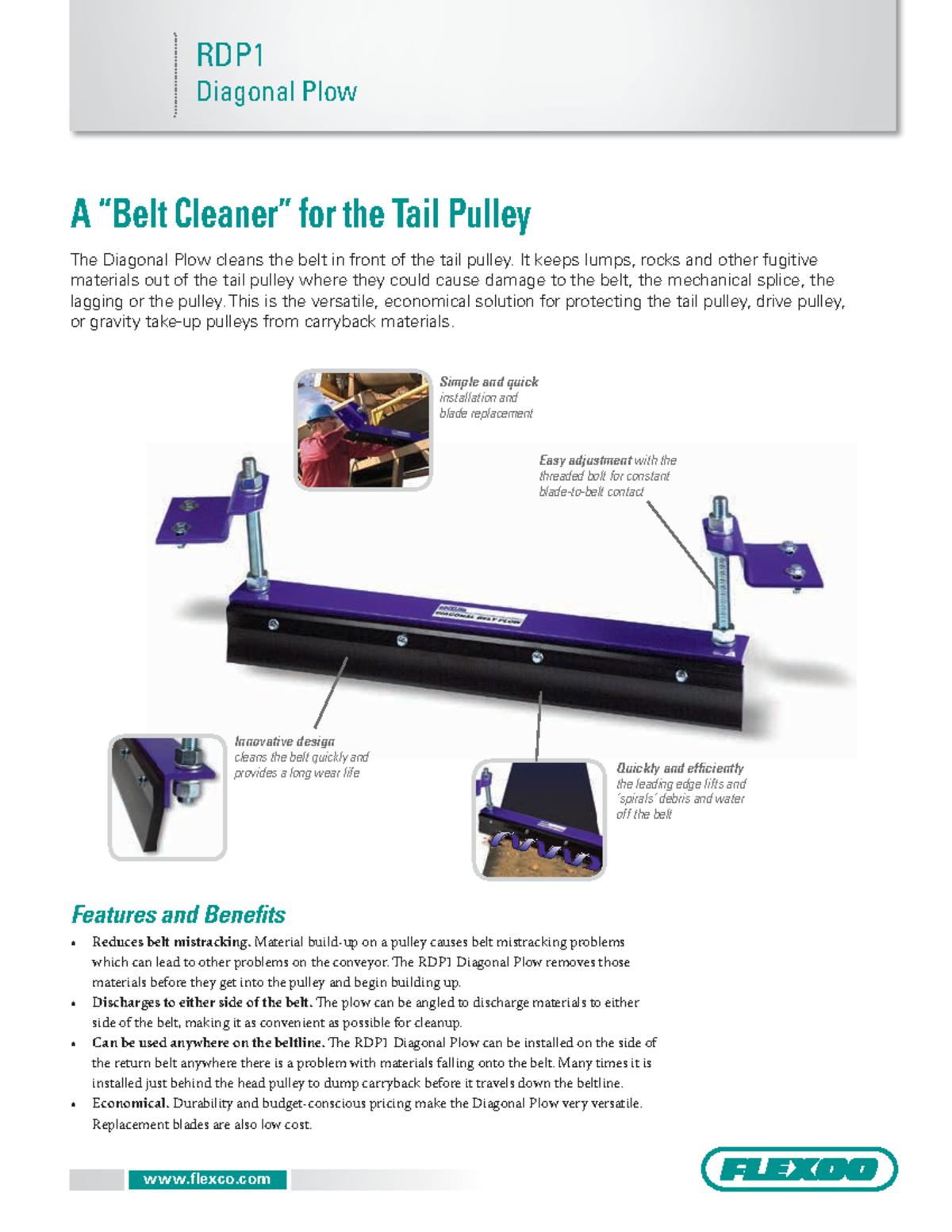 Diagonal Plow - Example of Machine8 - flexco.comwww.flexco Features and ...