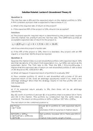 Formulae - Formula Sheet - Variance-Covariance Var= ∑(ri− ́r) 2 n− 1 ...