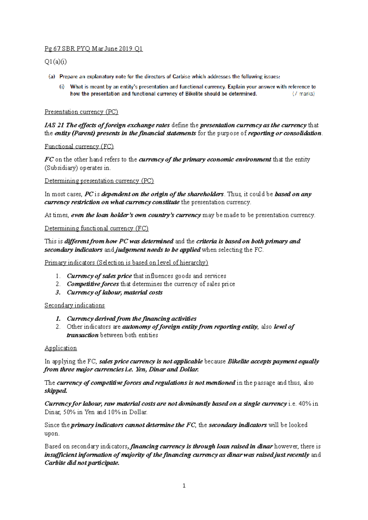 Pg 67 SBR PYQ Mar June 2019 Q1 - Pg 67 SBR PYQ Mar June 2019 Q Q1(a)(i ...