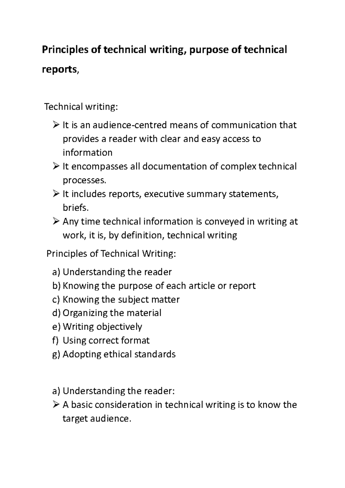 Principles of technical writing - It includes reports, executive ...