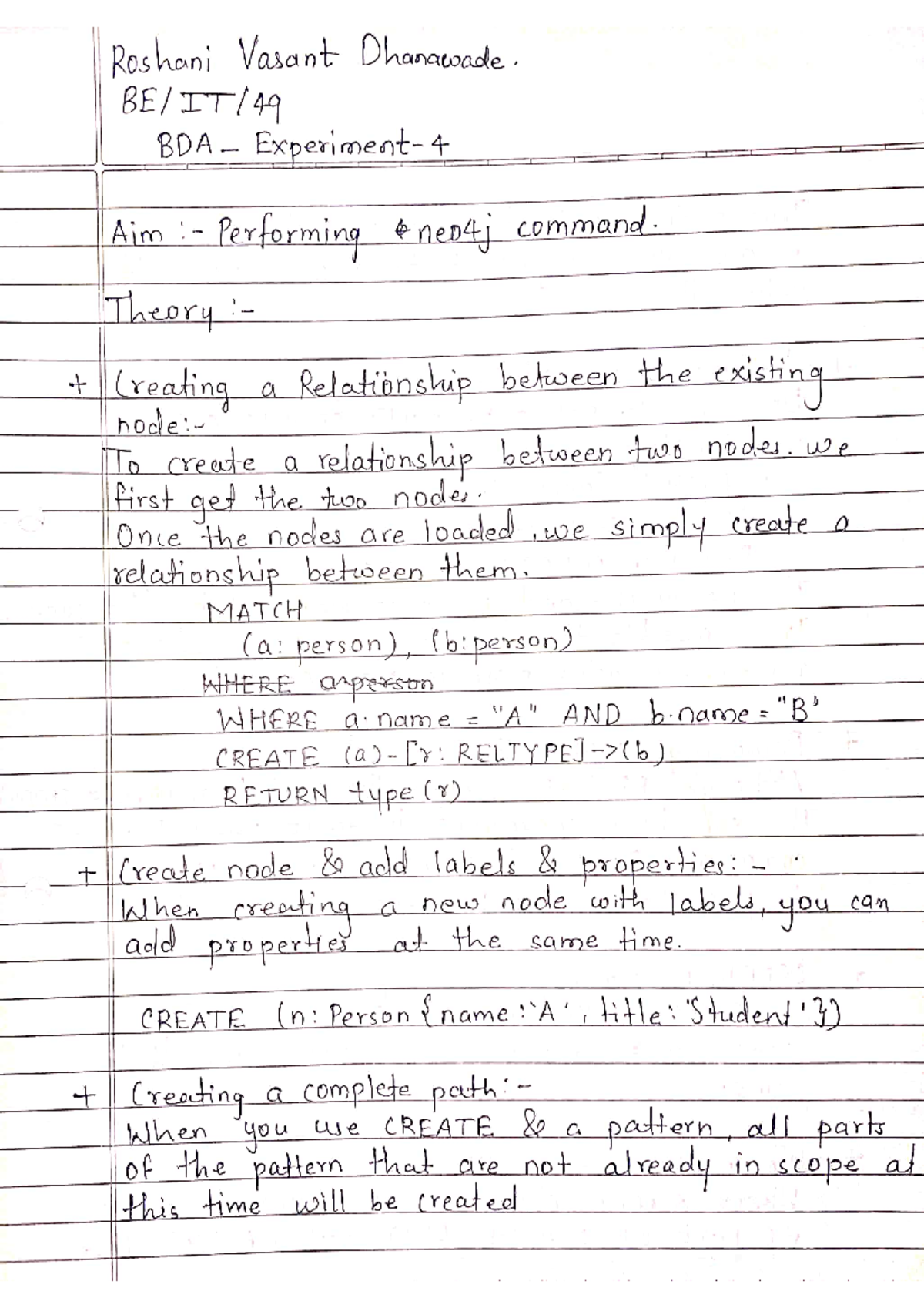 BDA Experiment-4 - Design and analysis of algorithms - Studocu