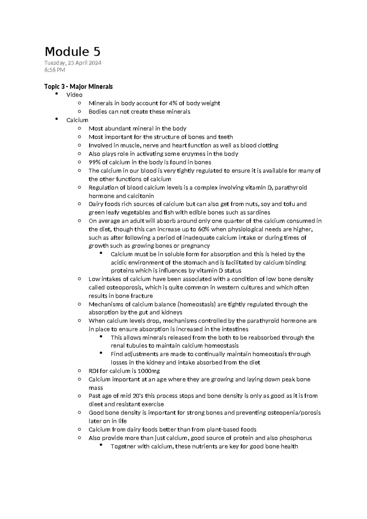 Module 5 notes taken - Module 5 Tuesday, 23 April 2024 6:56 PM Topic 3 ...