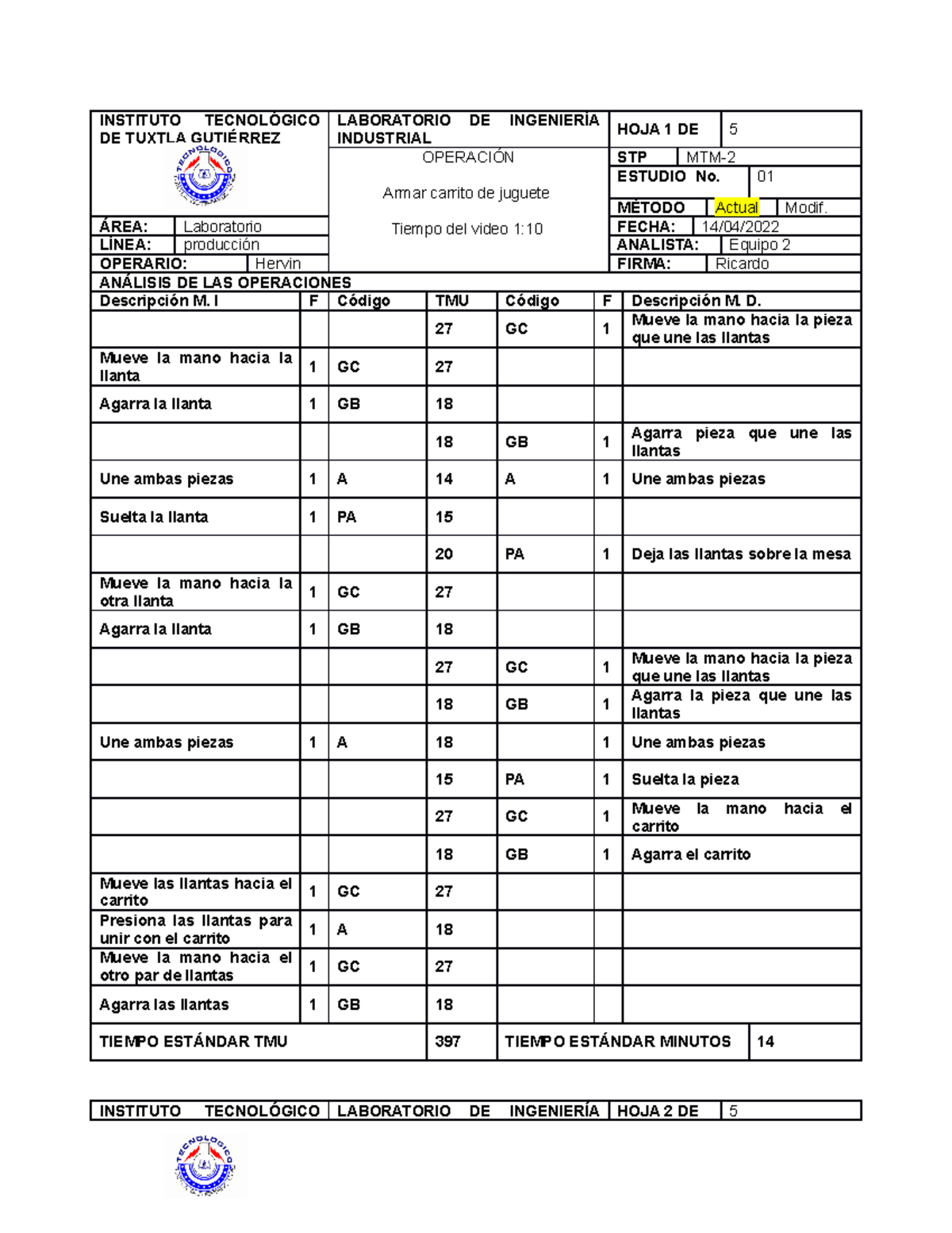 MTM2 Carrito - INSTITUTODE TUXTLA GUTIÉRREZ TECNOLÓGICO ...