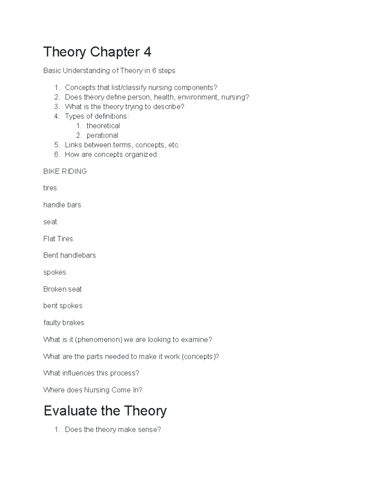 Chapter 4, 5, 6 (Theory) - NURS 1131 - Theory Chapter 4 Basic ...