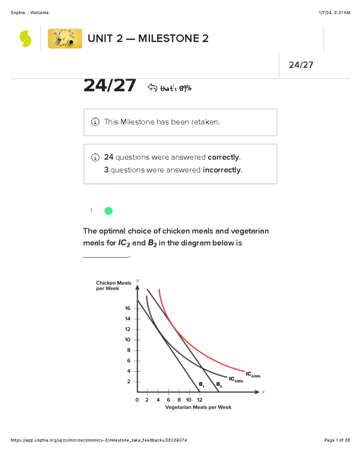 Unit 2 micro - Unit 2 - 1 24 / 27 that's 89% This Milestone has been ...
