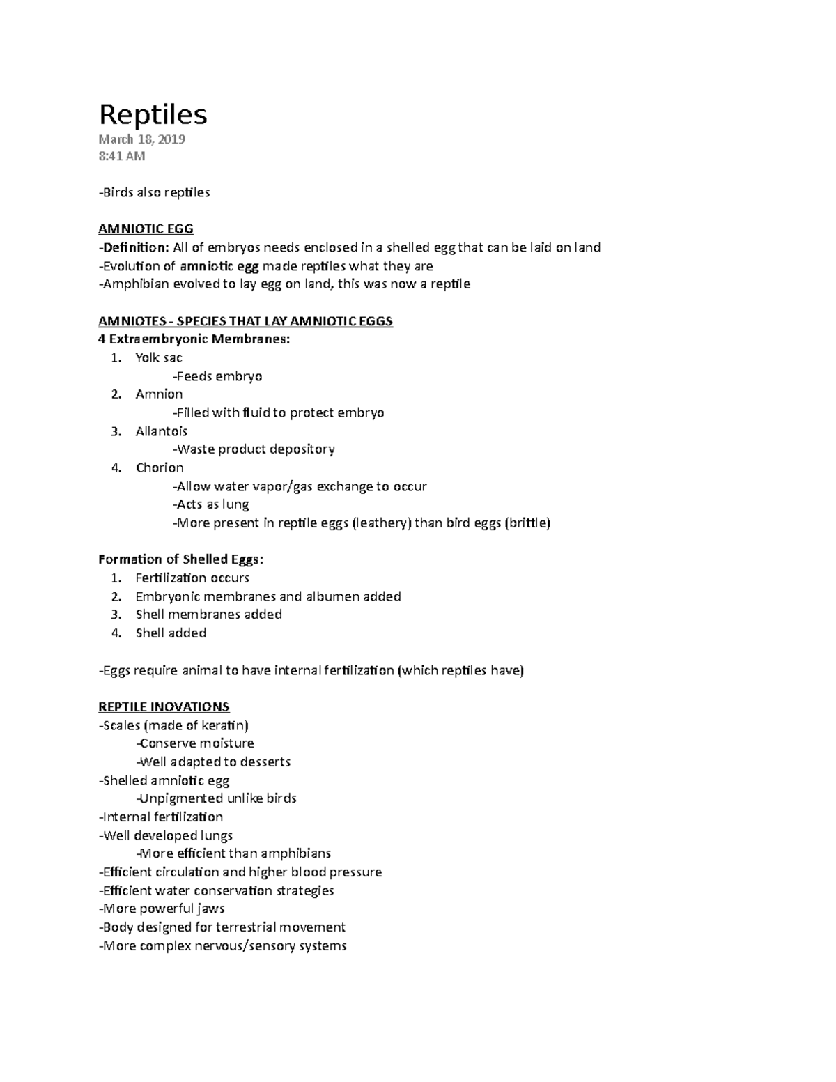 Reptiles - Reptiles March 18, 2019 8:41 AM -Birds also reptiles ...