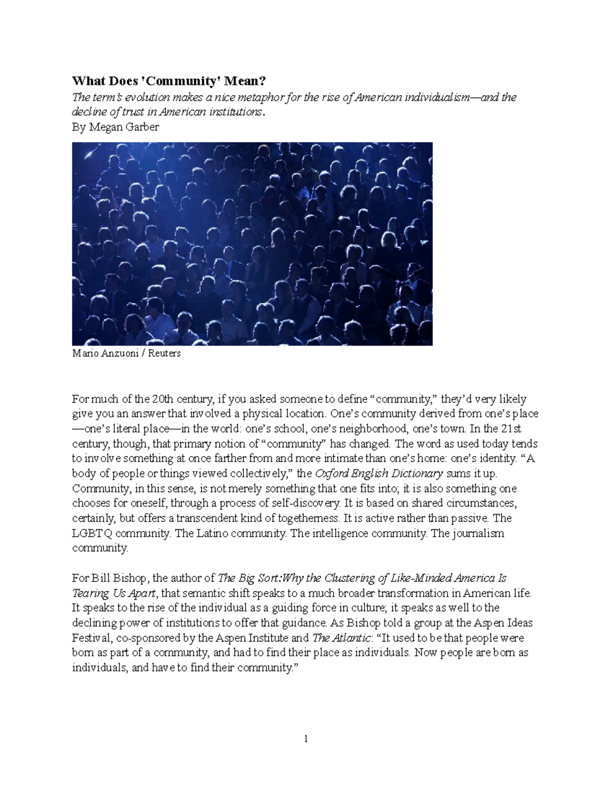 What Does Community Mean Megan Garber - What Does 'Community' Mean? The ...