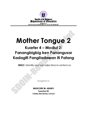 MTB2-Q4-Week3-Mod3-Jimmy-Dorupan RTN ARR - Republic of the Philippines ####### Department of ...