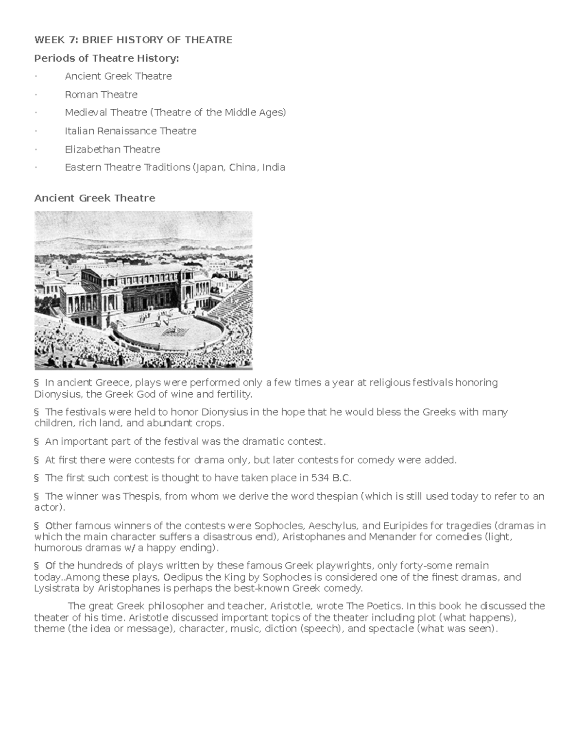 Lesson 7 Production IN Performing ARTS - WEEK 7: BRIEF HISTORY OF ...