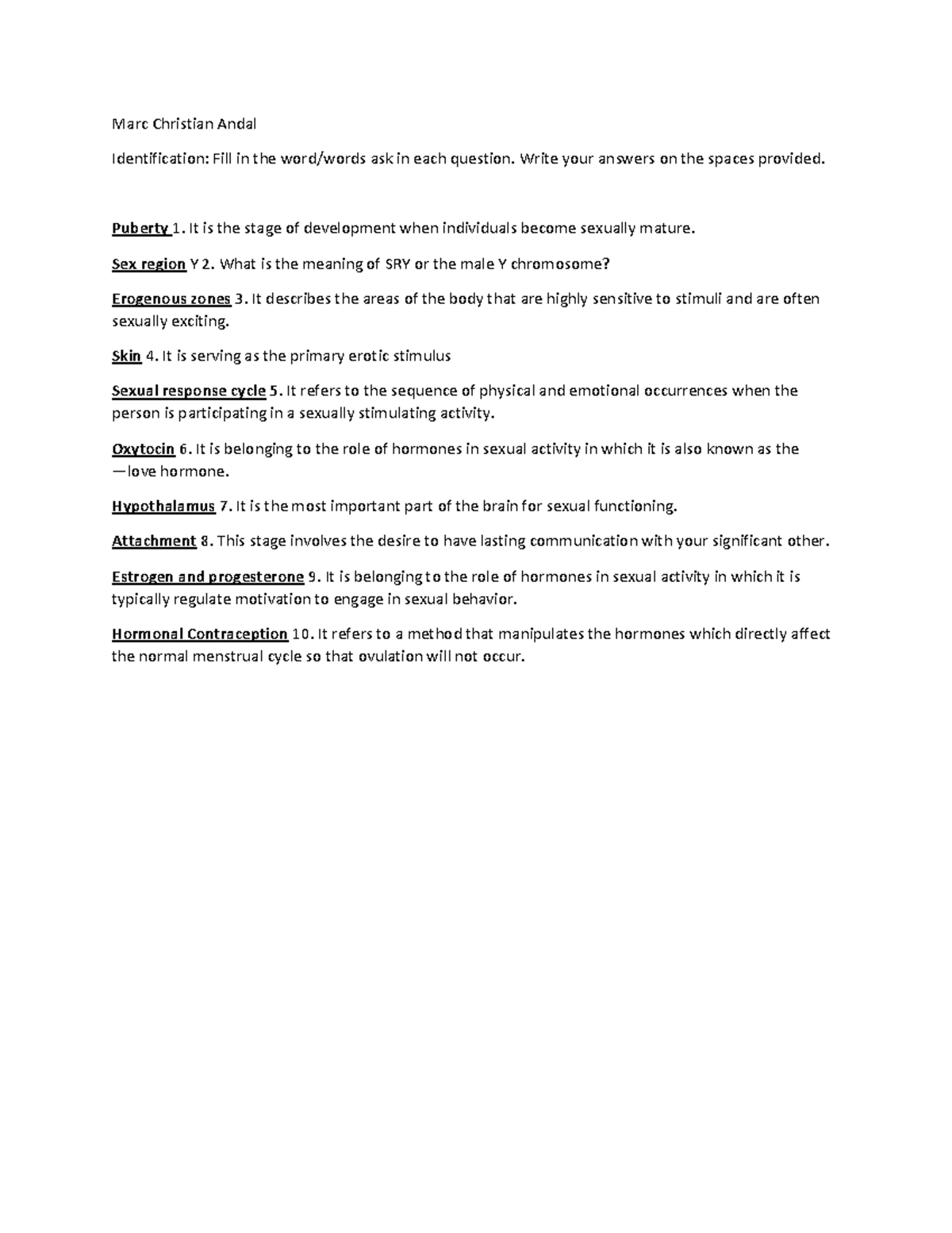 Activity 7 11123 - Marc Christian Andal Identification: Fill in the ...