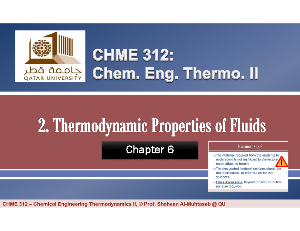 2. Chapter 6. Thermodynamic Properties of Fluids - Chapter 6 ...