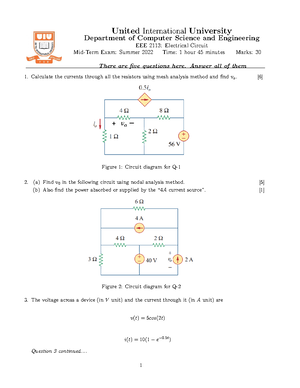 Circuit -3 assignment - Electrical Circuit - Studocu